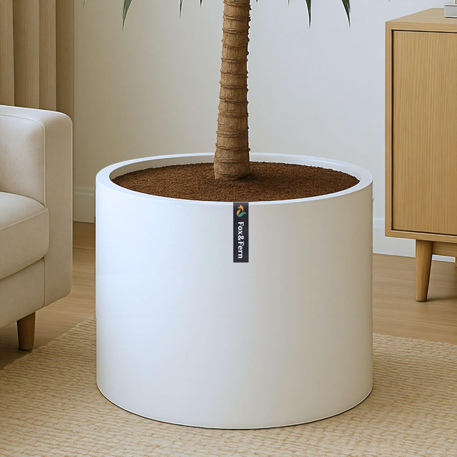 18.7 Inch Extra Large Planter — Premium Lightweight Fiberstone Matte ...