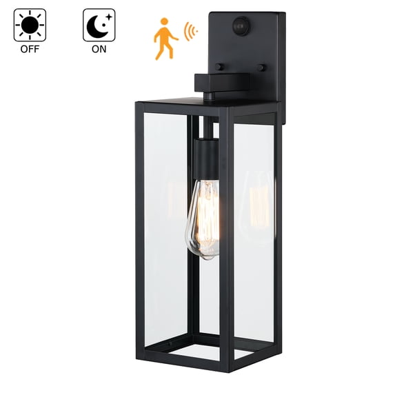 18.74" Outdoor Wall Lights Motion Sensor Dusk to Dawn with Matte Black ...