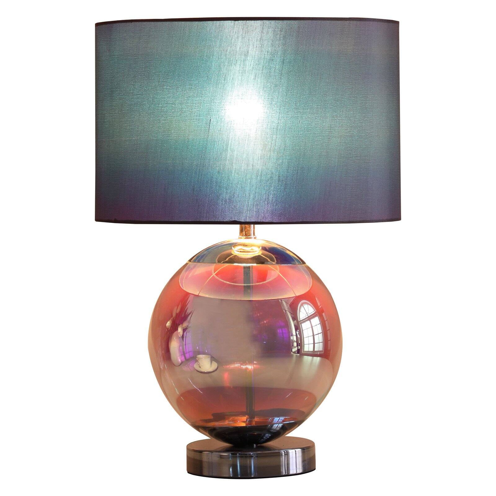 Free Shipping! 18.75" In Artie Orb Irredescent Chrome Table Lamp ...
