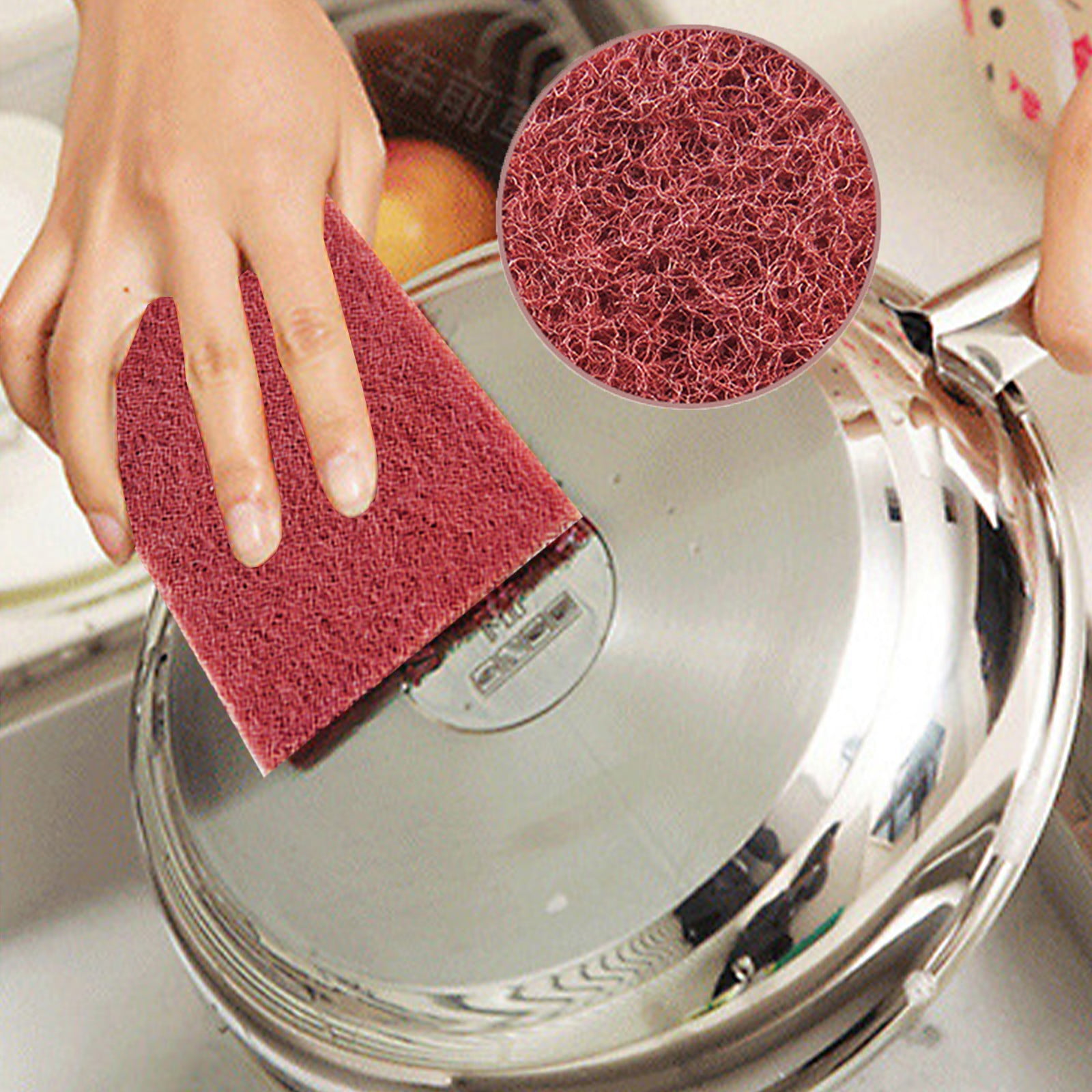 18.7ft Multicolor Emery Cleaning Cloth Kitchen Dishwashing Brush for ...