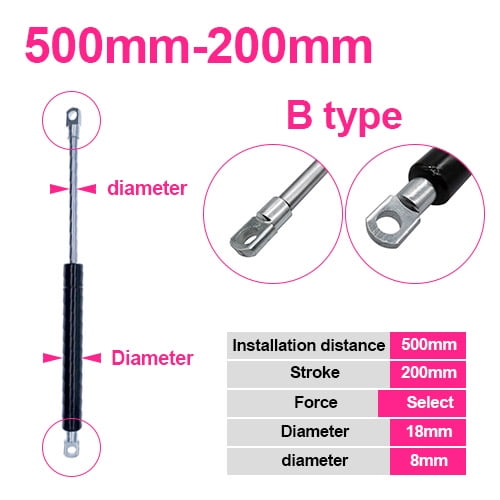 18*8 Rod Gas spring folding hinge 50N-500N/5kg-50kg Force lift support ...