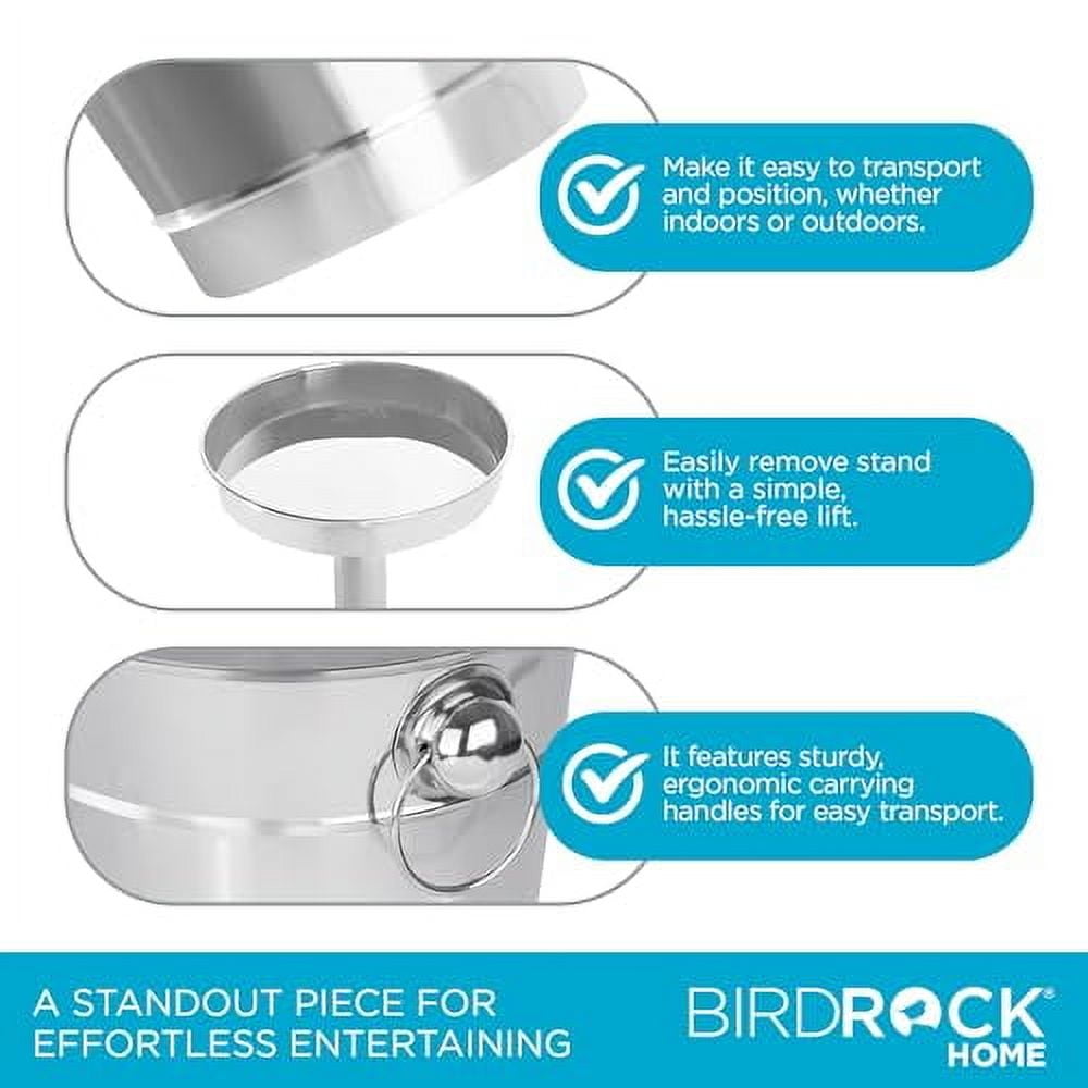 18/8 Stainless Steel Champagne Bucket with Stand | Wine Chiller for ...