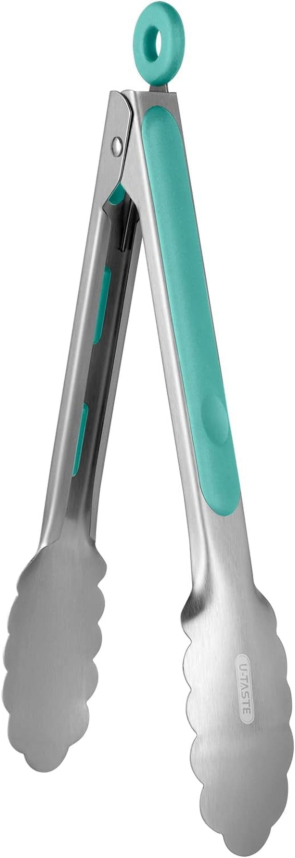 18/8 Stainless Steel Kitchen Tong: U-Taste 9 inch Heat Resistant ...
