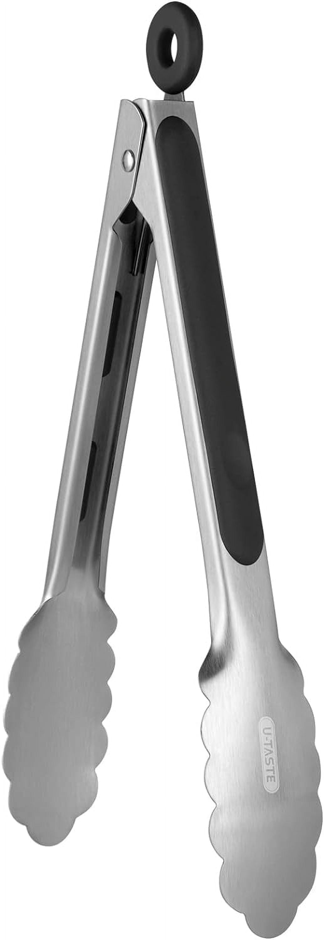 18/8 Stainless Steel Kitchen Tong: U-Taste 9 inch Heat Resistant ...