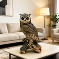 18.98" H x 11.10" L Simulated Owl Resin Garden Statue, Indoor & Outdoor ...