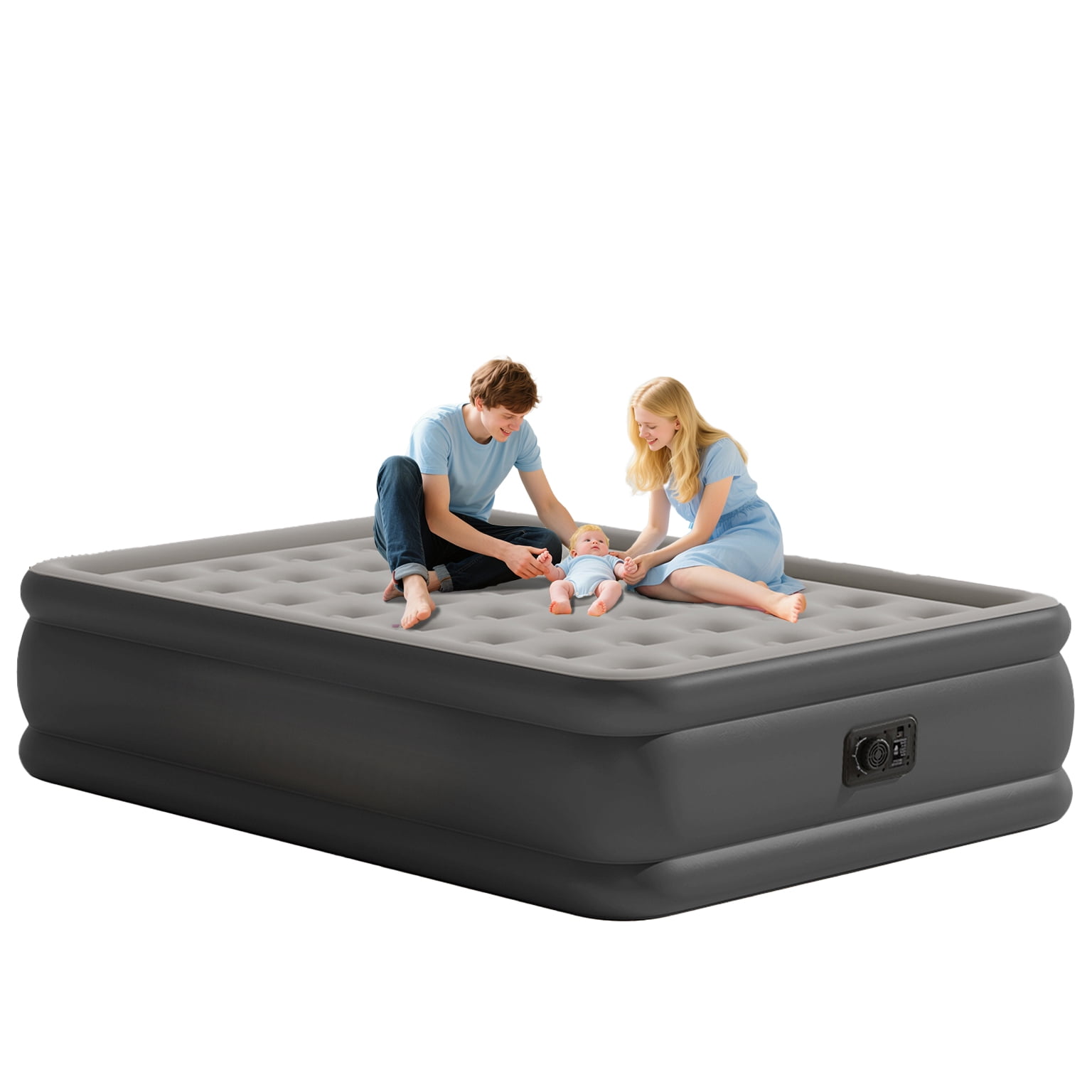 Full Air Mattress,Inflatable Mattress with Built in Pump,High Portable ...