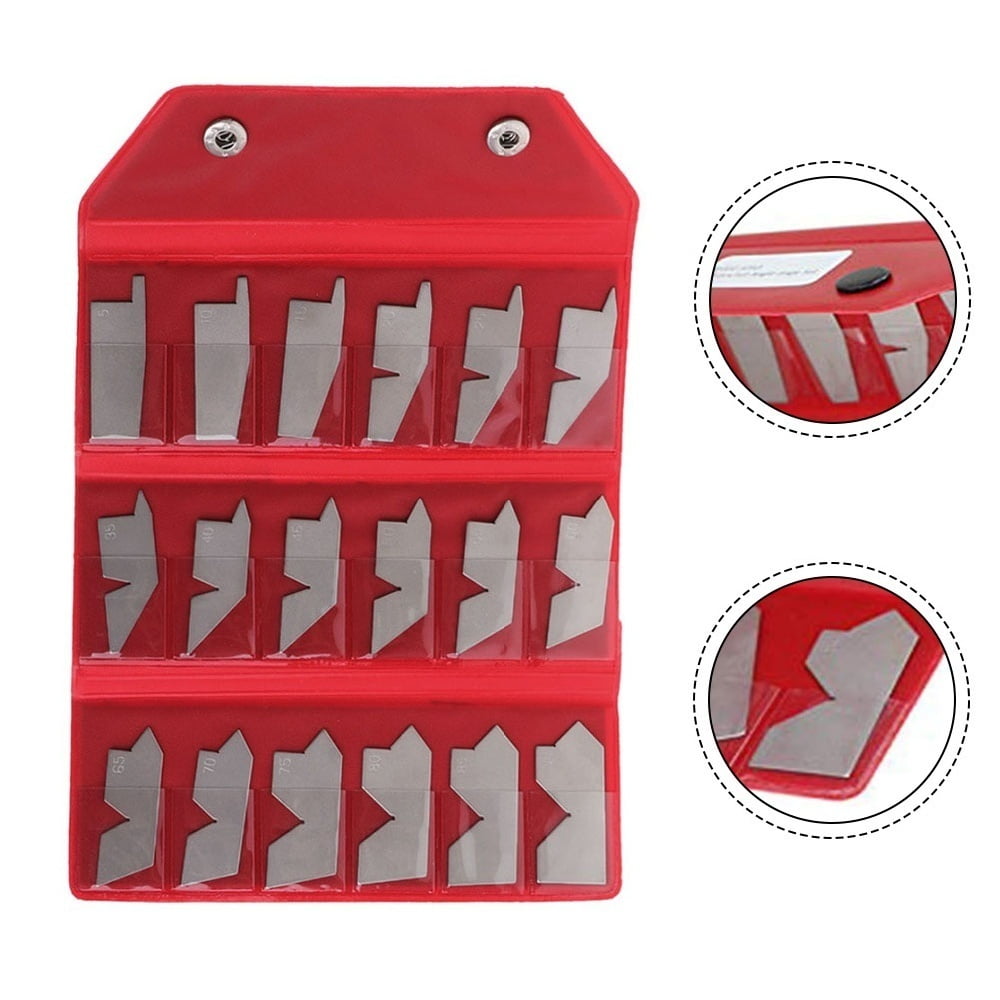 18 Angle Gauge Set 5-90 Degree X 5 Degree Angle Cap Set Stainless Steel ...
