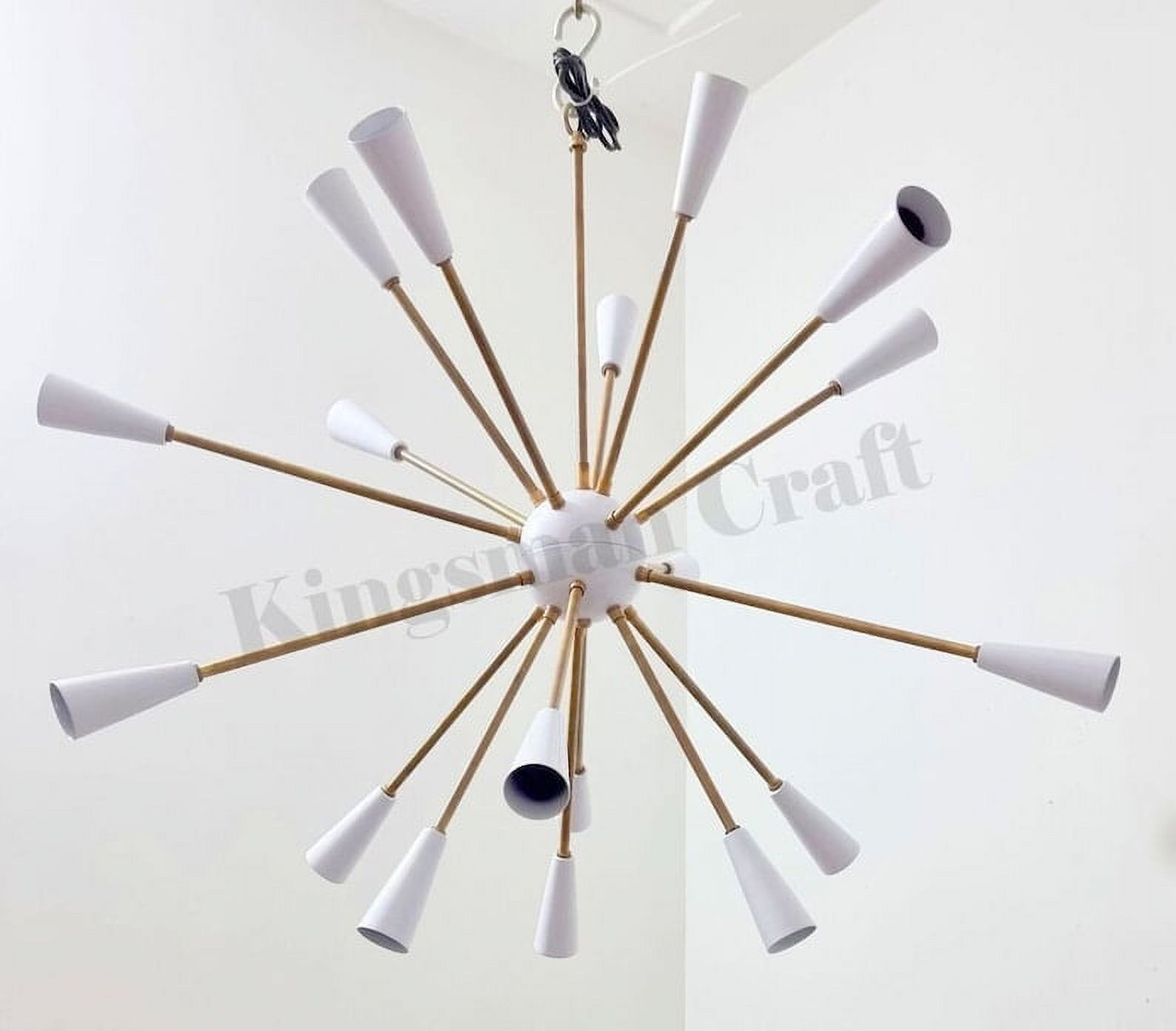 18 Arms Modern Ceiling Lamp Handcrafted Galaxy White Shade Chandelier ...
