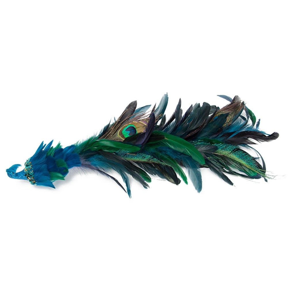 18 Artificial Peacock Feathered Simulation Birds Christmas Tree Decorations