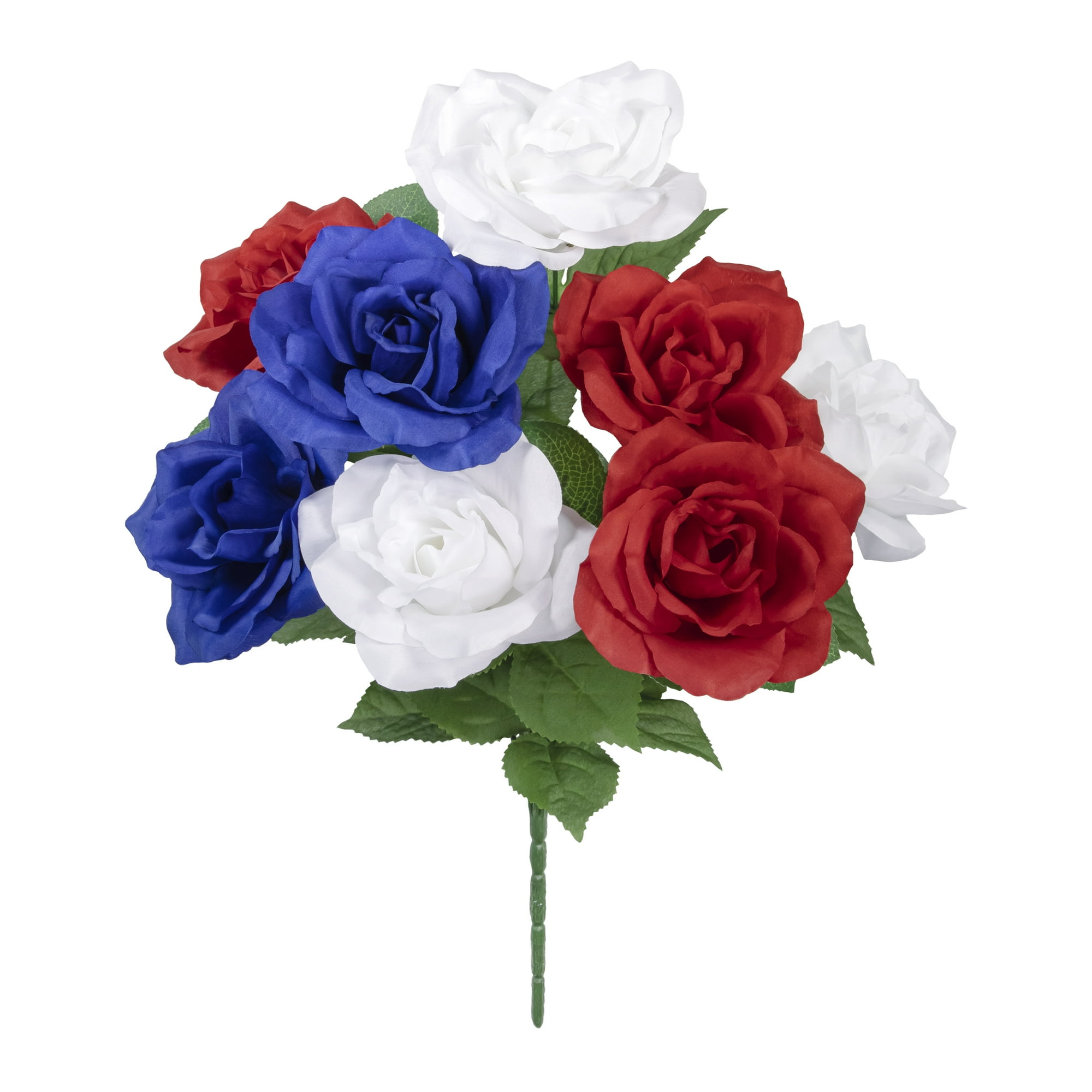 White And Blue Roses Bouquet