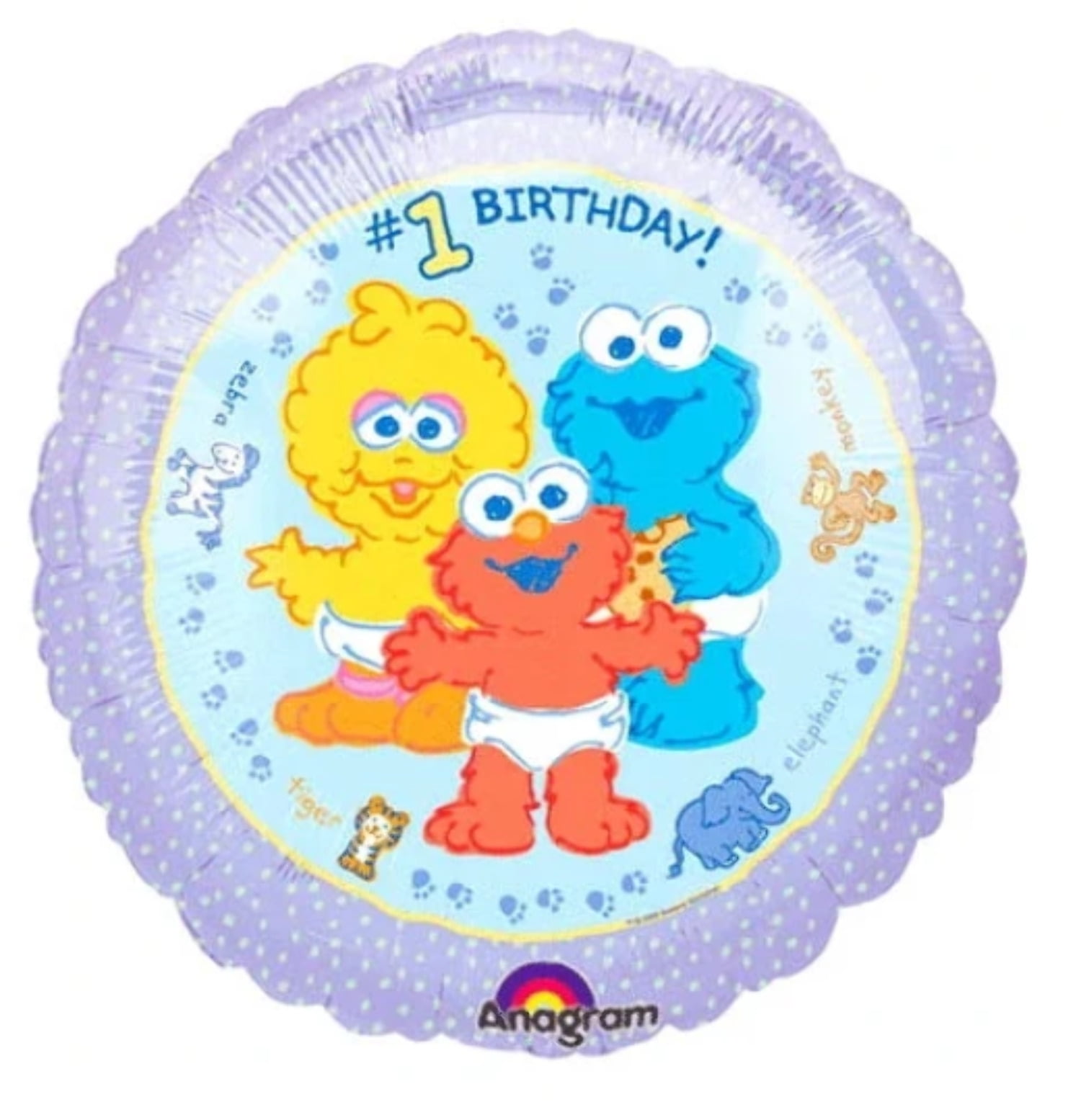 18′ Baby ELMO, Big BIRD, COOKIE Monster 1ST Birthday Balloon • Party ...