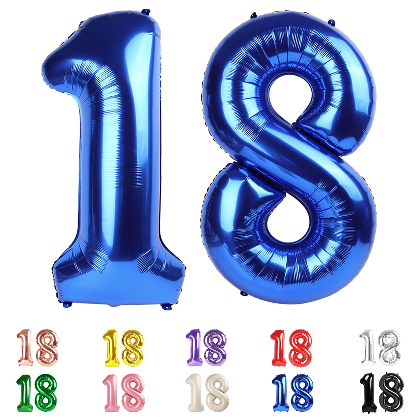 18 Balloon Numbers, Number 18 Balloons ZLK1 40 In, 18th Birthday ...