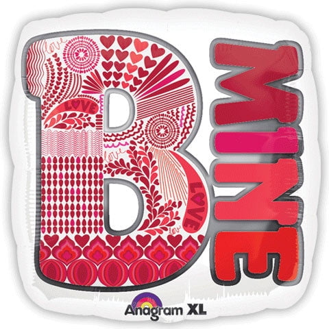 18" Be Mine Patterns Foil Balloon - Walmart.com
