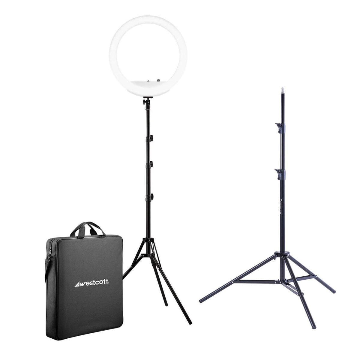 Westcott 18" Bi-Color LED Ring Light Kit with Batteries & Stand - With ...