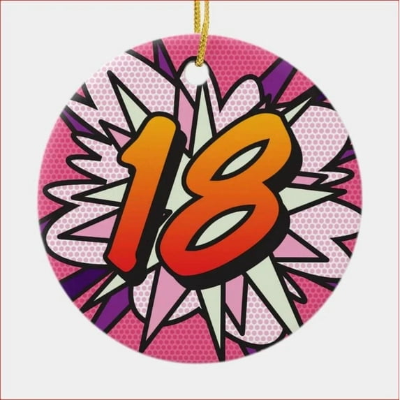 18 Birthday Photo Fun Retro Comic Book Pink Ceramic Disney Ceramic ...