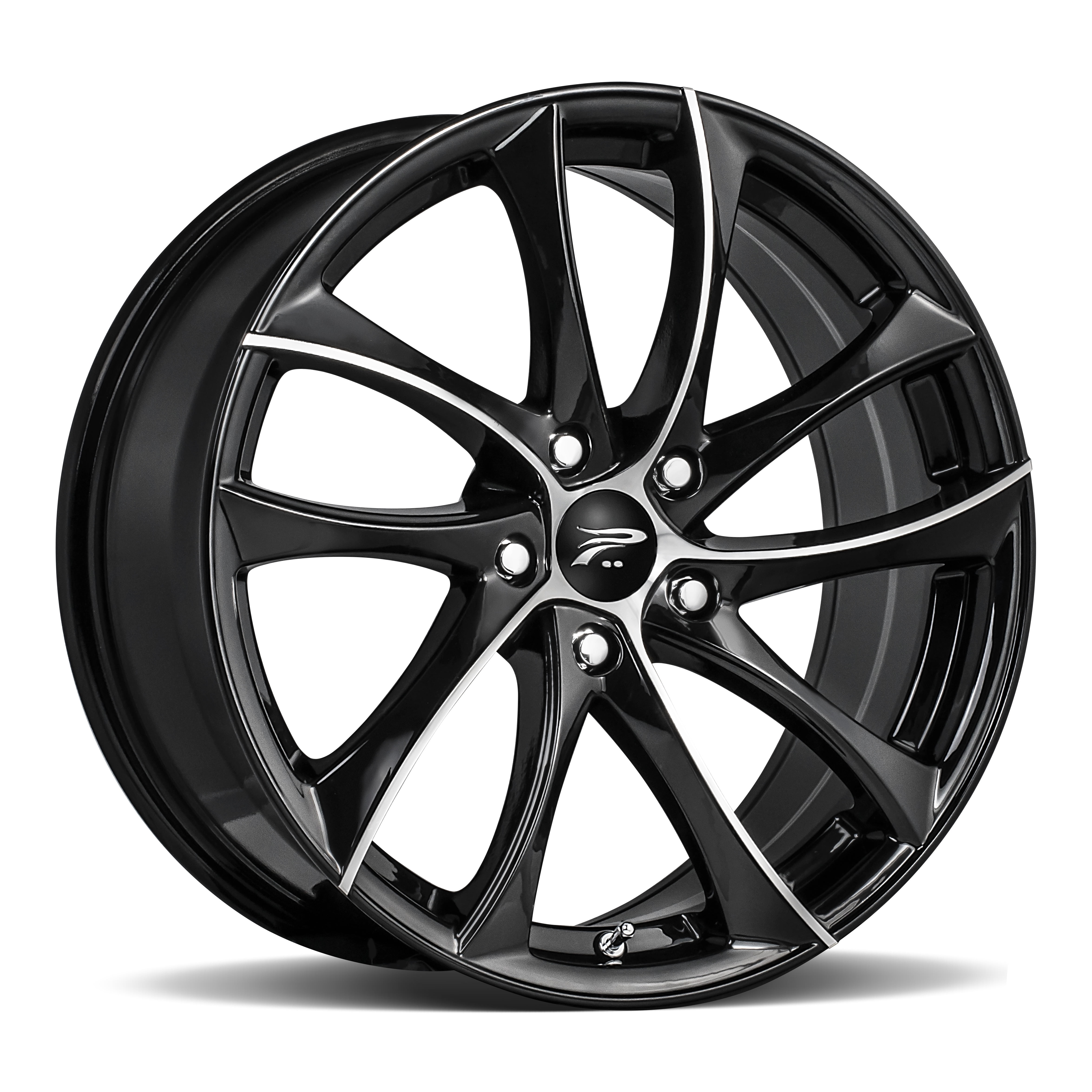 18" Black With Diamond Cut Face Gyro 438 Wheel by Ultra Wheel 438-8866U ...