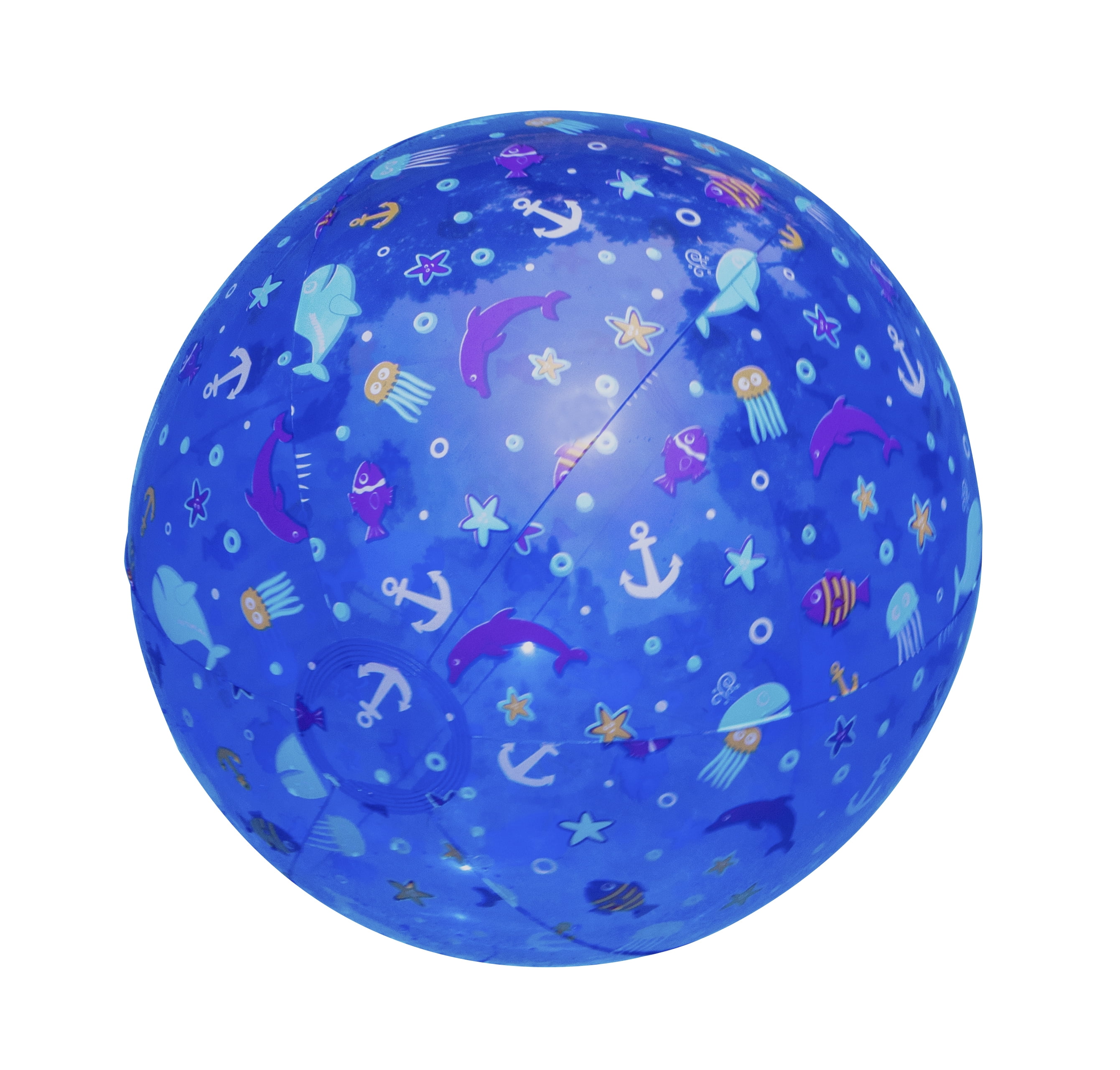 18" Blue Aquatic Themed Beach Ball - Walmart.com