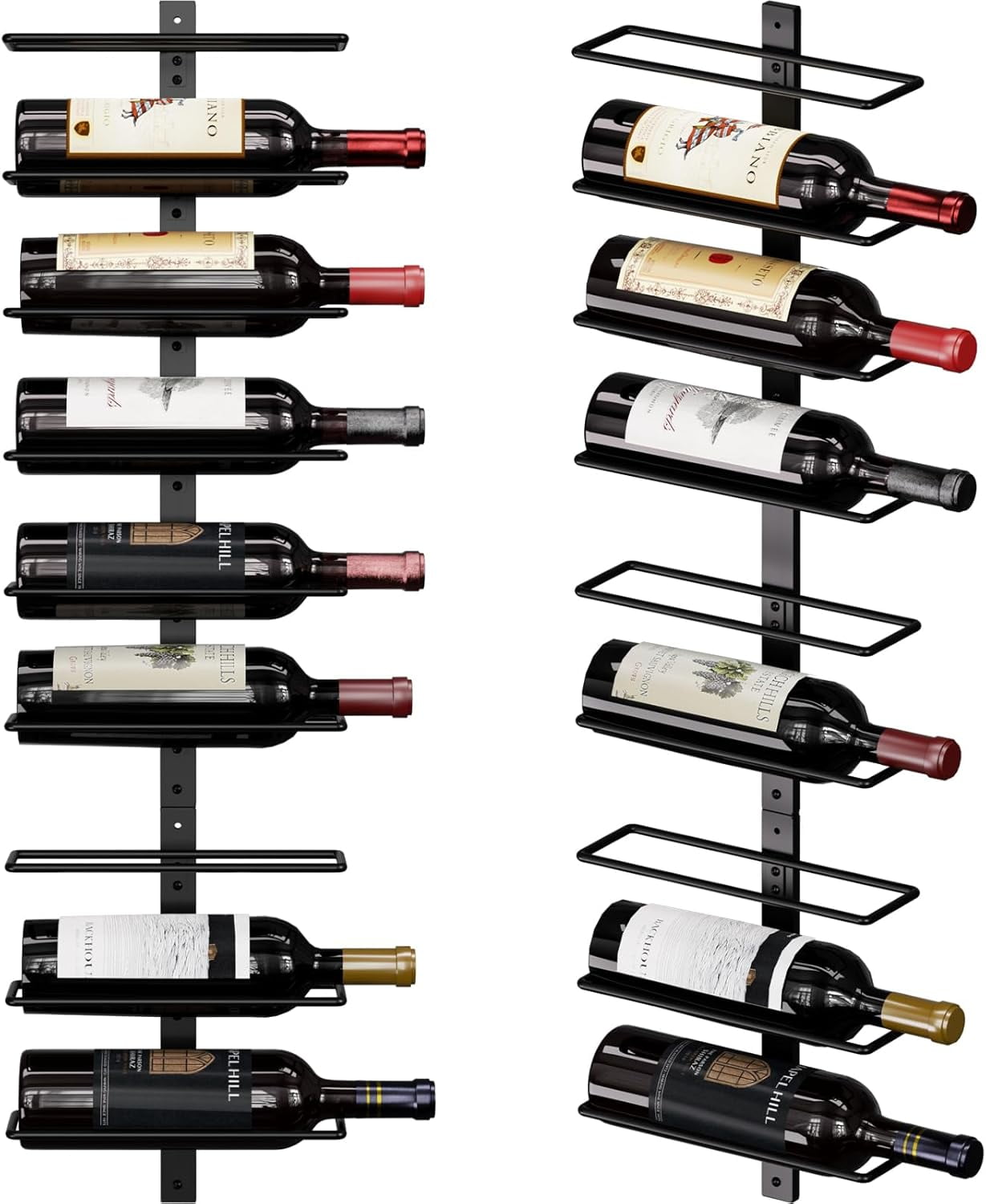 18 Bottle Wine Rack Wall Mounted - Wall Wine Rack, Metal Wall Mount ...