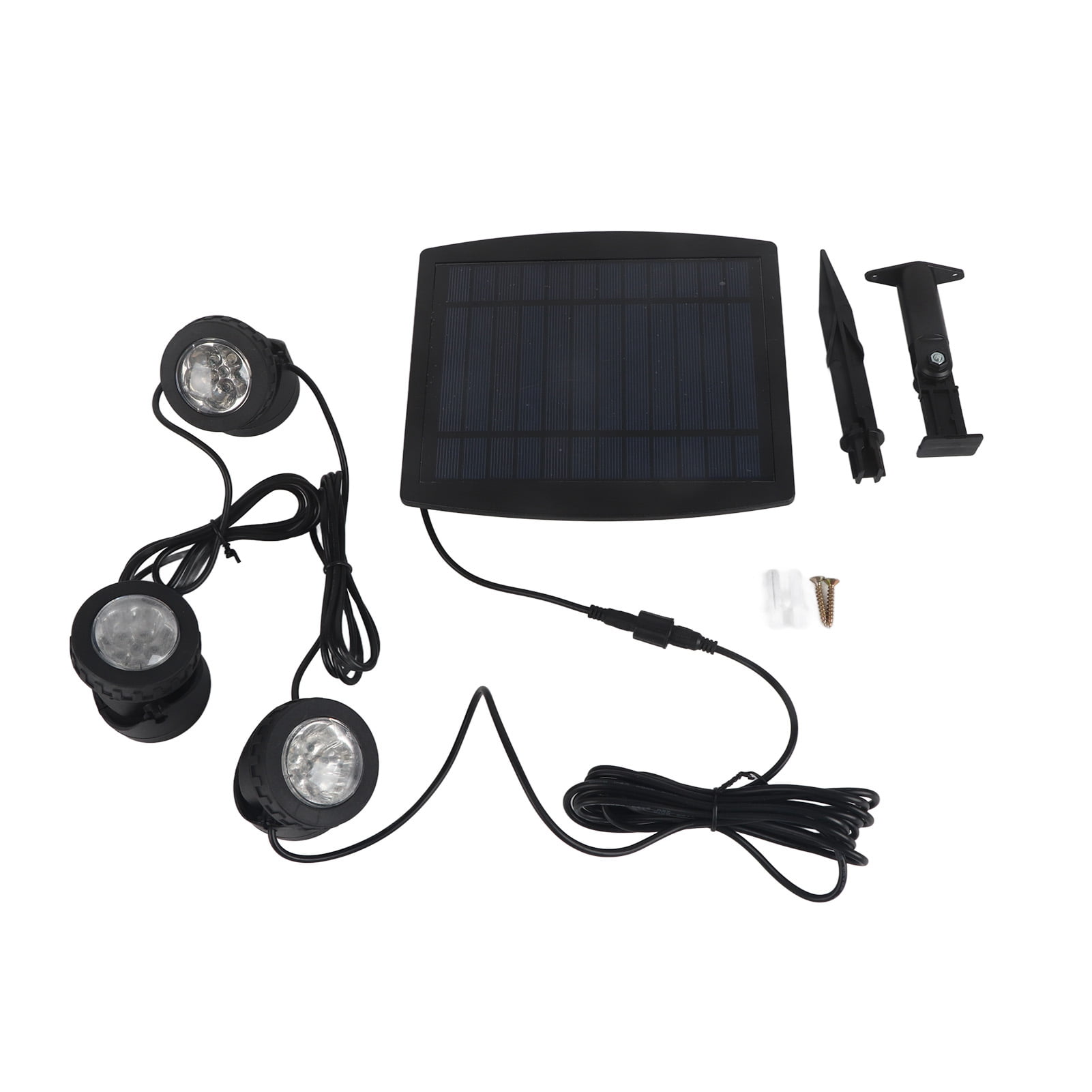 18 Bright White Lights for Outdoor Garden Lighting Triple-Head Solar ...