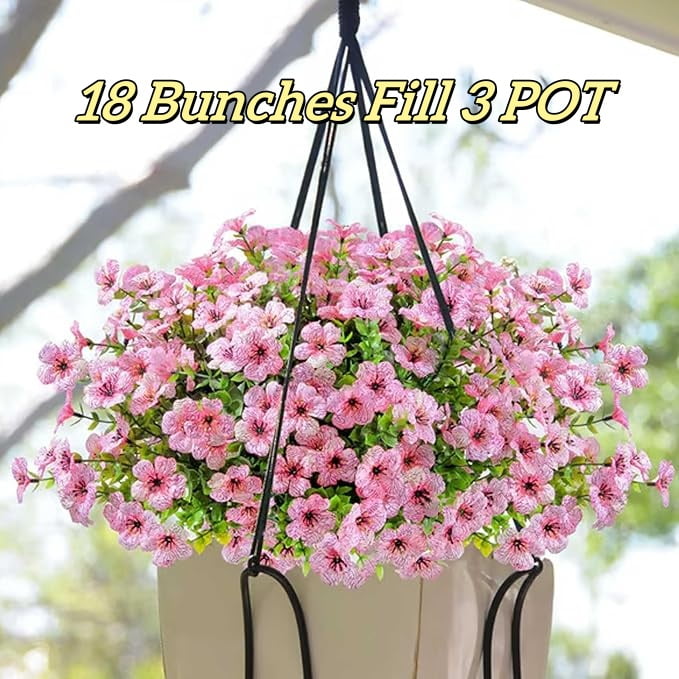 18 Bunches Intrinsici Flowers, Schedulety Artificial Flowers, Upgraded ...