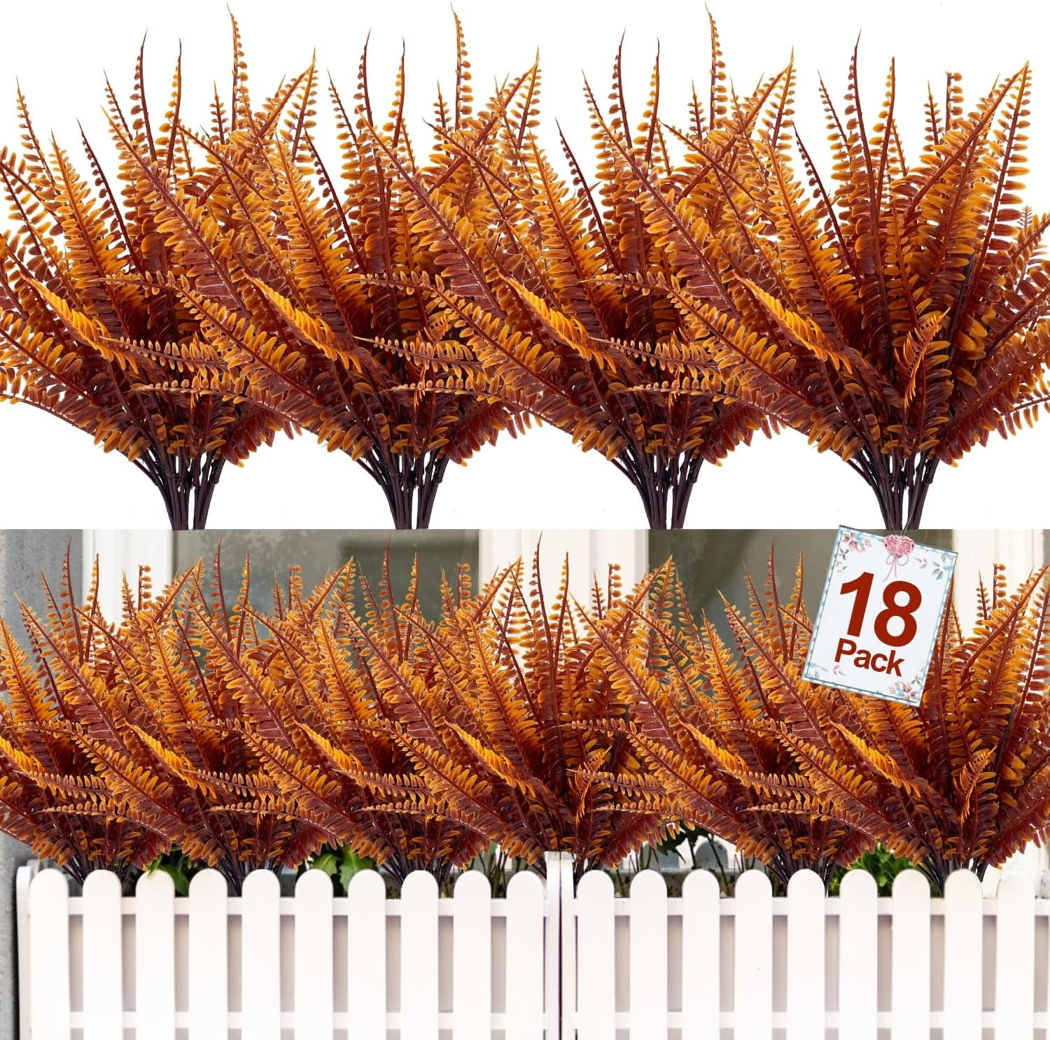 18 Bundles Artificial Fall Flowers Plants Fall Decorations, Fake Boston ...