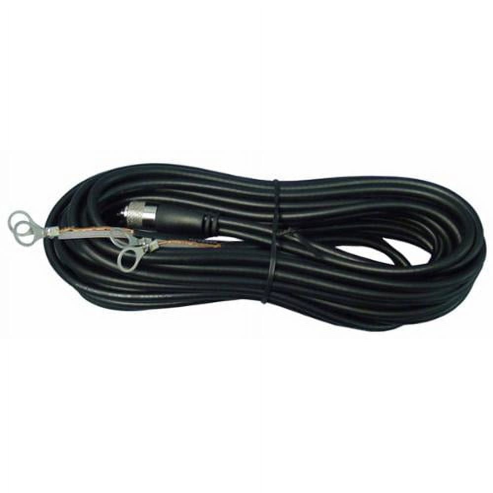 18' Co-Phase (Dual) Coax Cable With 1 Molded Pl259 & Lug Connectors ...