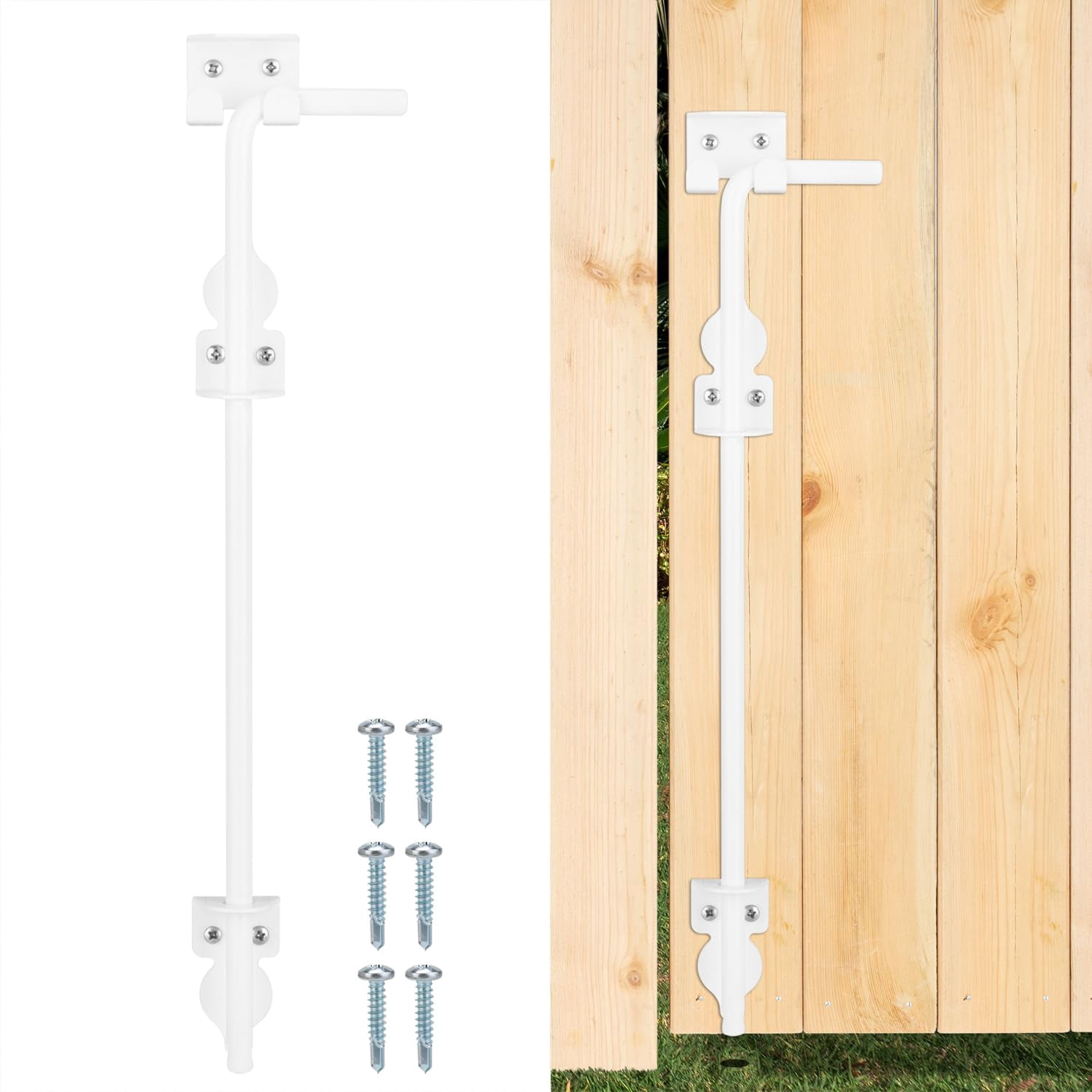 18" Cane Bolt Heavy-Duty Drop Rod for Gate, Gate Ground Latch for ...