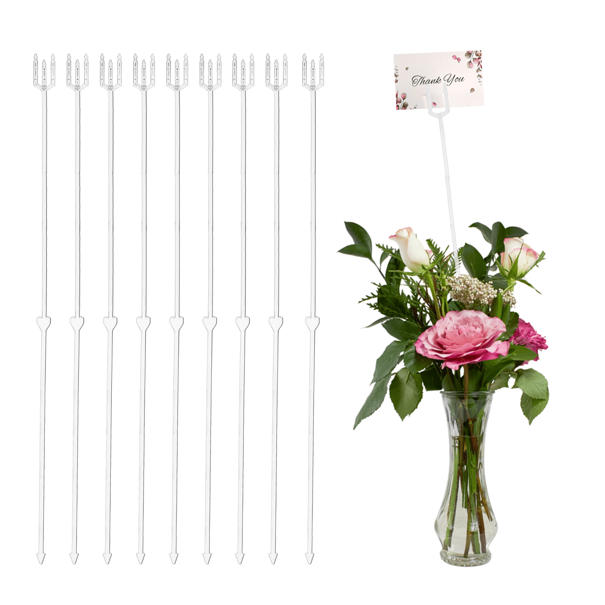 Holiday Designs 18" Cardette Floral Picks – Bulk 1000 Pcs - Clear ...