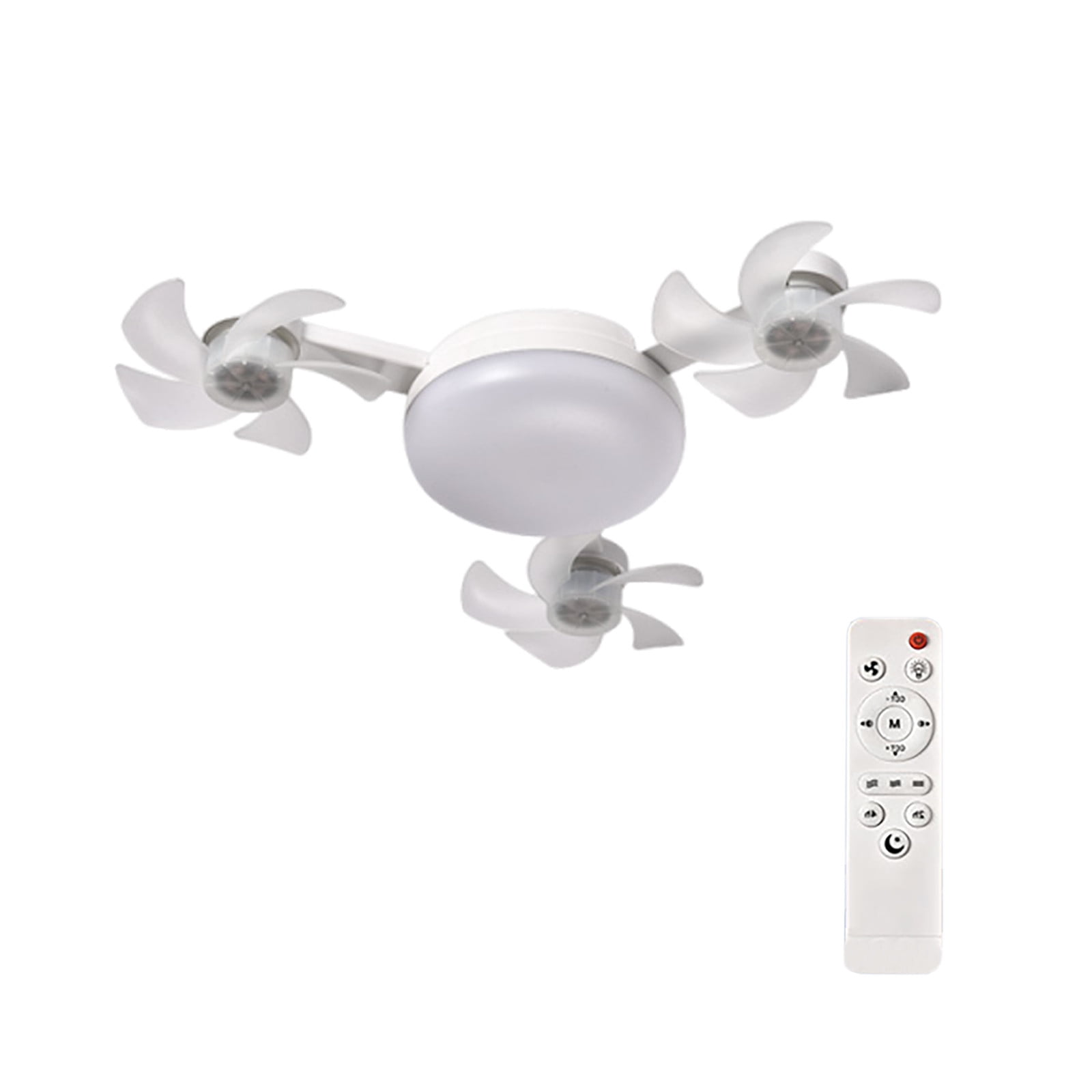 18''Ceiling Fan Portable Ceiling Fans With Lights 3 Color Dimmable 3 ...