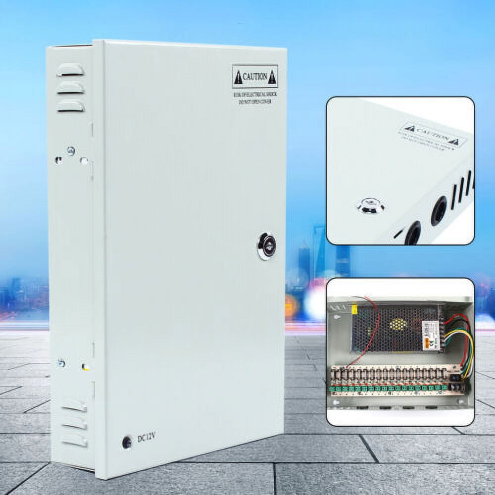 18 Channel Output Power Supply Box CCTV Security Camera Power Box ...