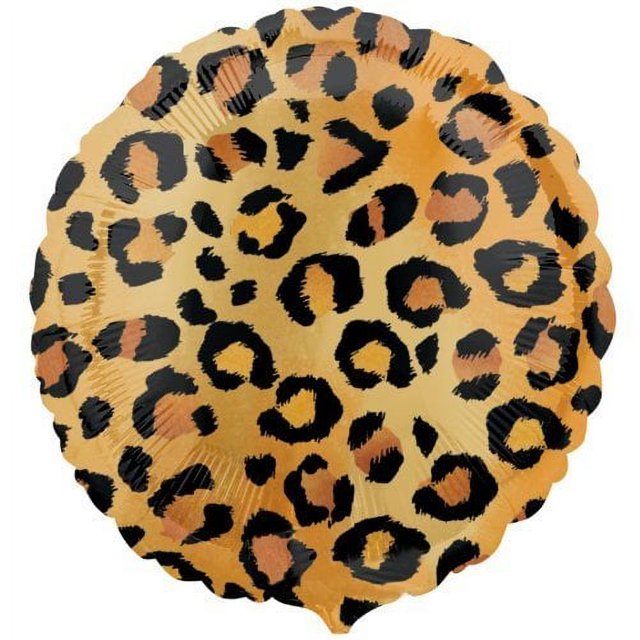 18" Cheetah Print Round Jungle Safari Mylar Balloon - Walmart.com