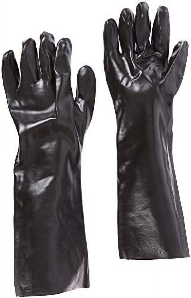 18” Chemical Resistant Gloves - Heavy Duty, PVC Coated, Comfort Lined ...
