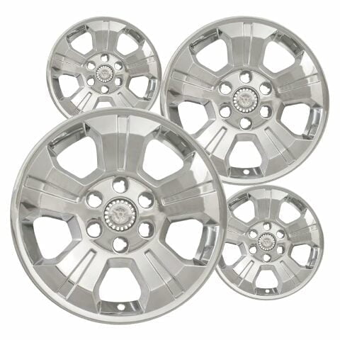 18" Chrome Wheel Skins Set Compatible with 14-18 Chevy Silverado 1500 ...