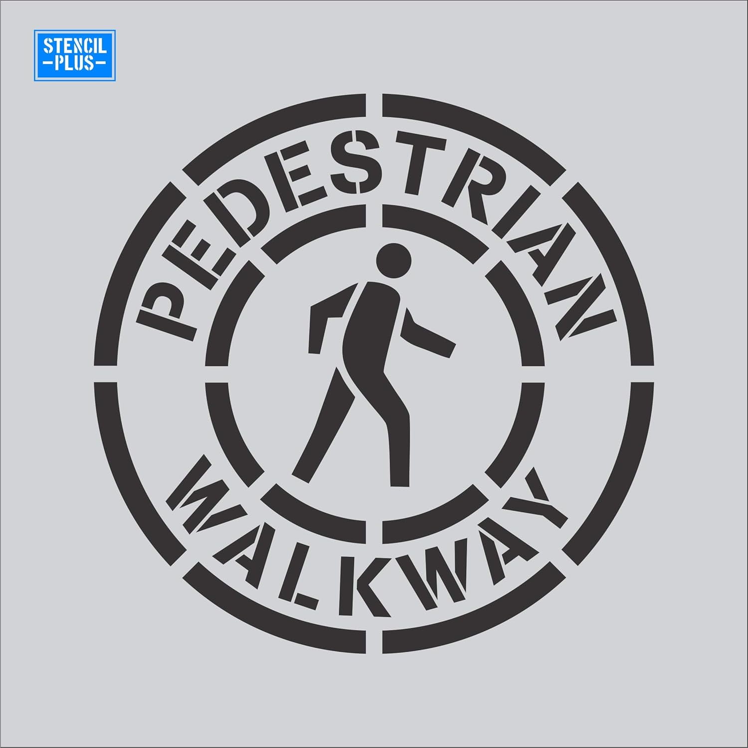 18" Circular Pedestrian Walkway Crossing Symbol Bike Lane/Ped Crossing ...