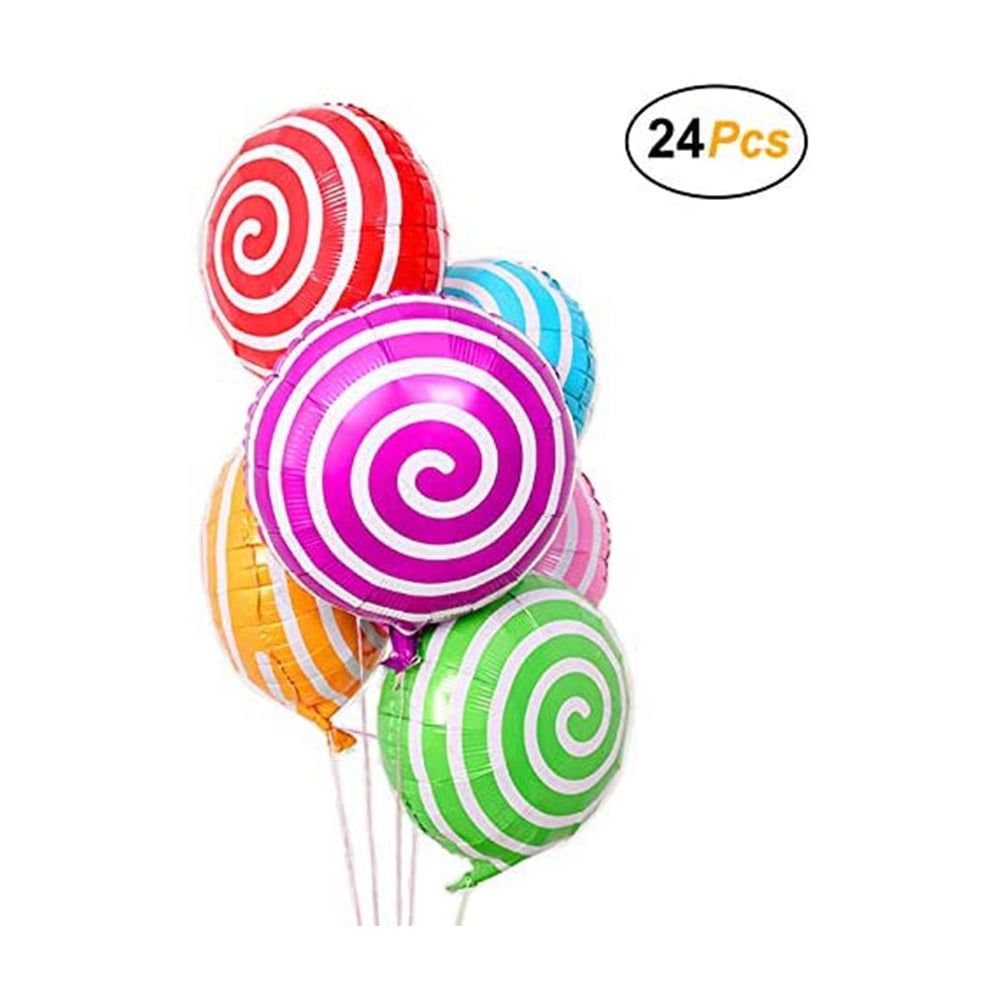 NeveLance 18" Colorful Lollipop-Shape Foil Balloons for Fun Party Décor ...