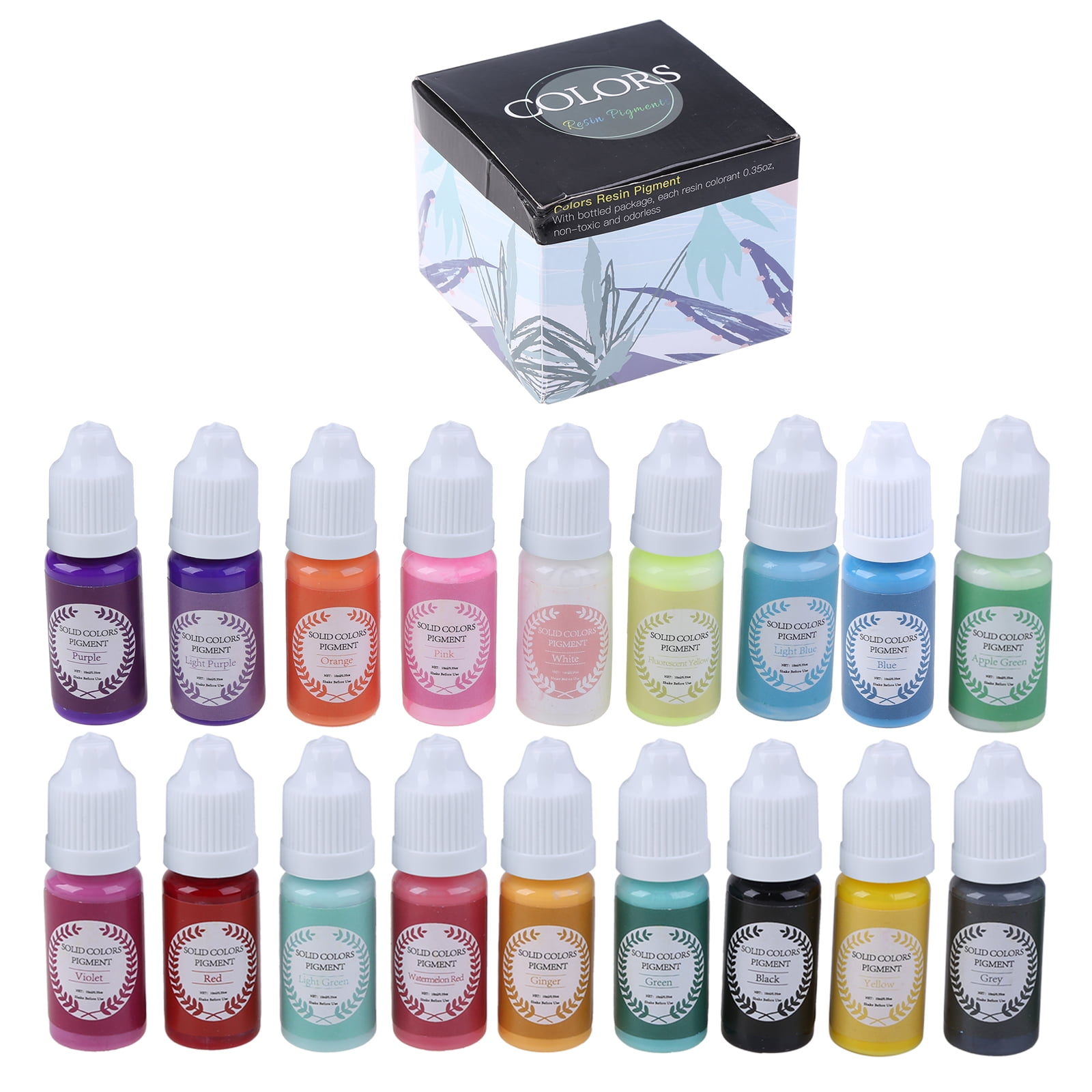 18 Colors Art Ink Alcohol Resin Pigment Kit for UV Resin Coloring ...