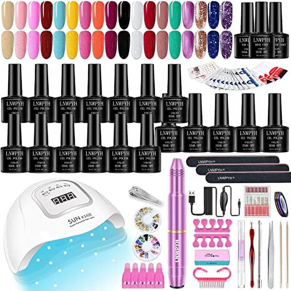 18 Colors Gel Nail Polish Set With 150W UV LED Nail Dryer Lamp Curing ...