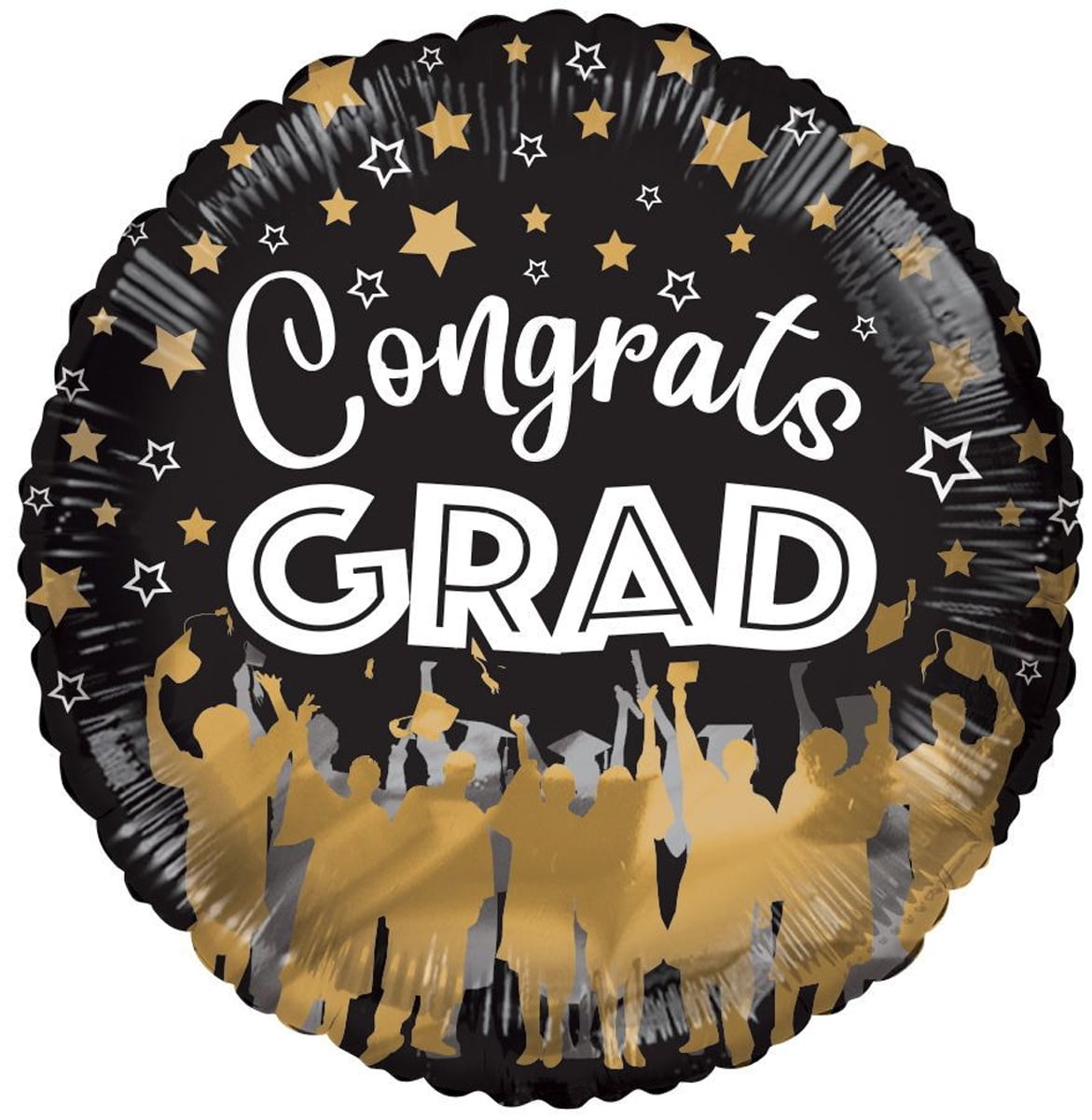18" Congrats Grad Class Silhouettes Graduation Balloon - Walmart.com
