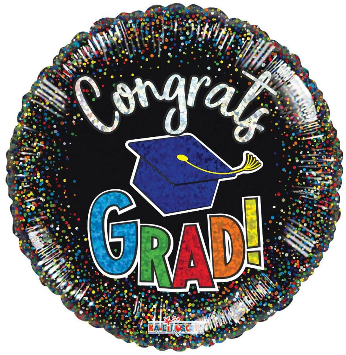 18" Congrats Grad Confetti Graduation Balloon - Walmart.com
