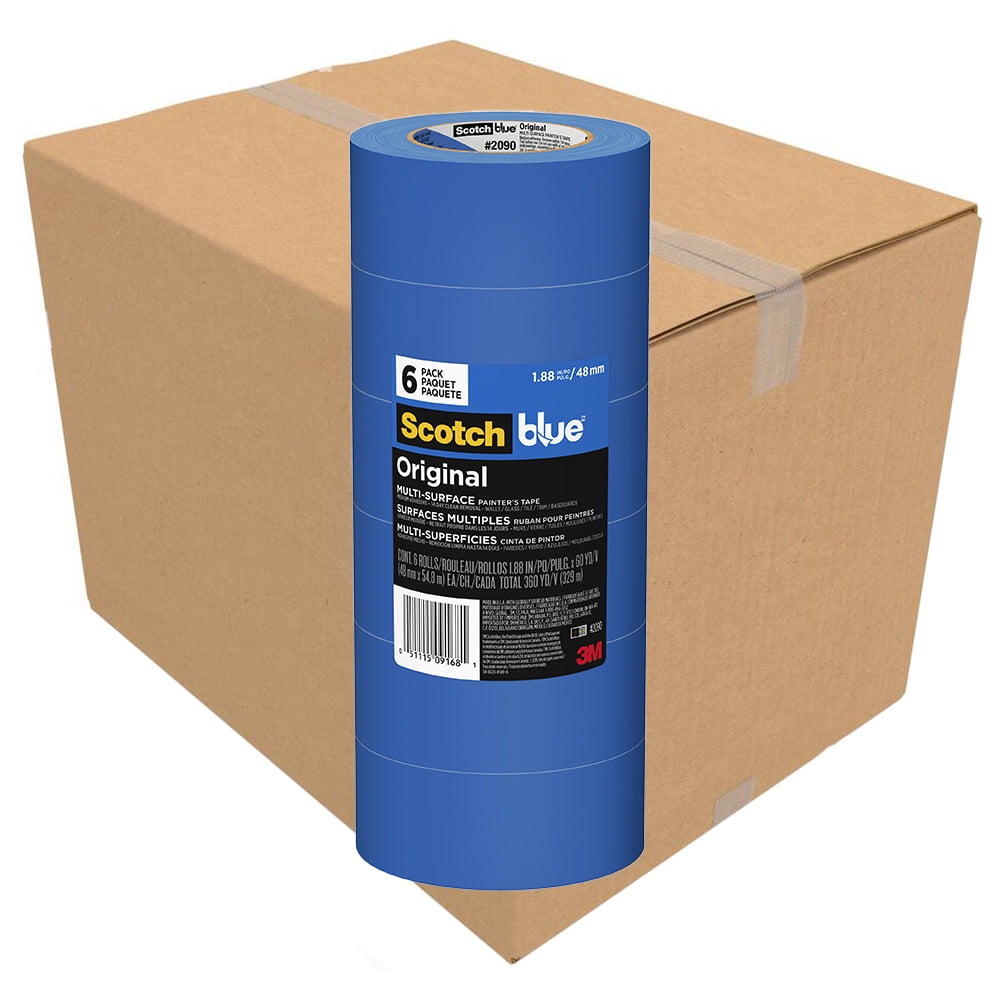 18 Contractor Packs of 1.88" x 60 yds 3M 2090-48SC6 Blue ScotchBlue ...