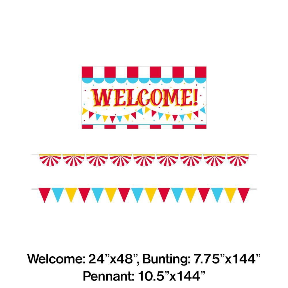 18 Count Bulk Pack Carnival 3-Piece Banner Kits - Walmart.com