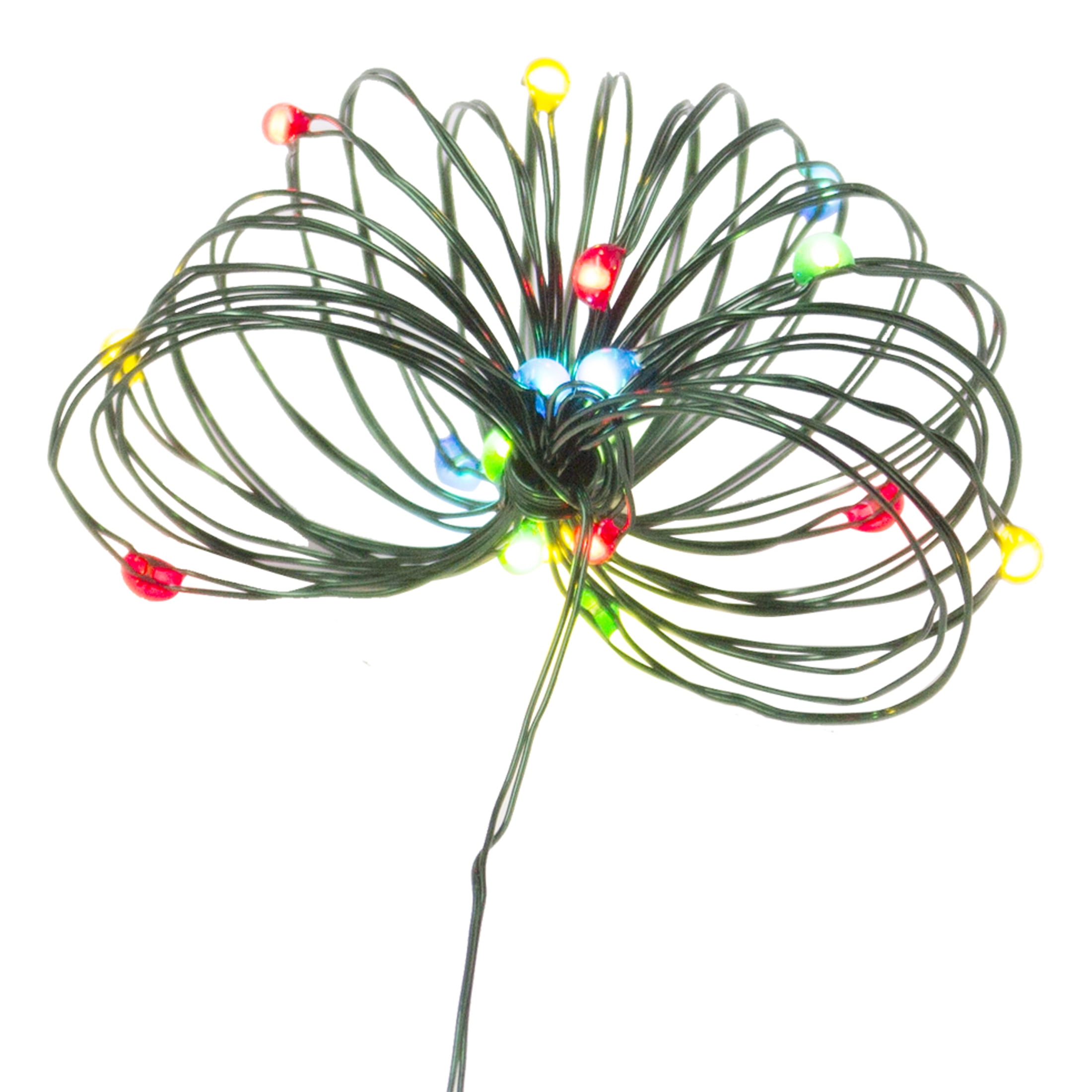 18-Count Multicolored LED Christmas String Lights with Green Wire, by ...