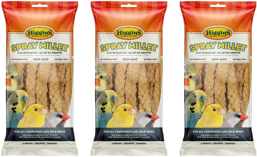 18 Count Spray Millet, Natural Treats for All Pet and Wild Birds ...