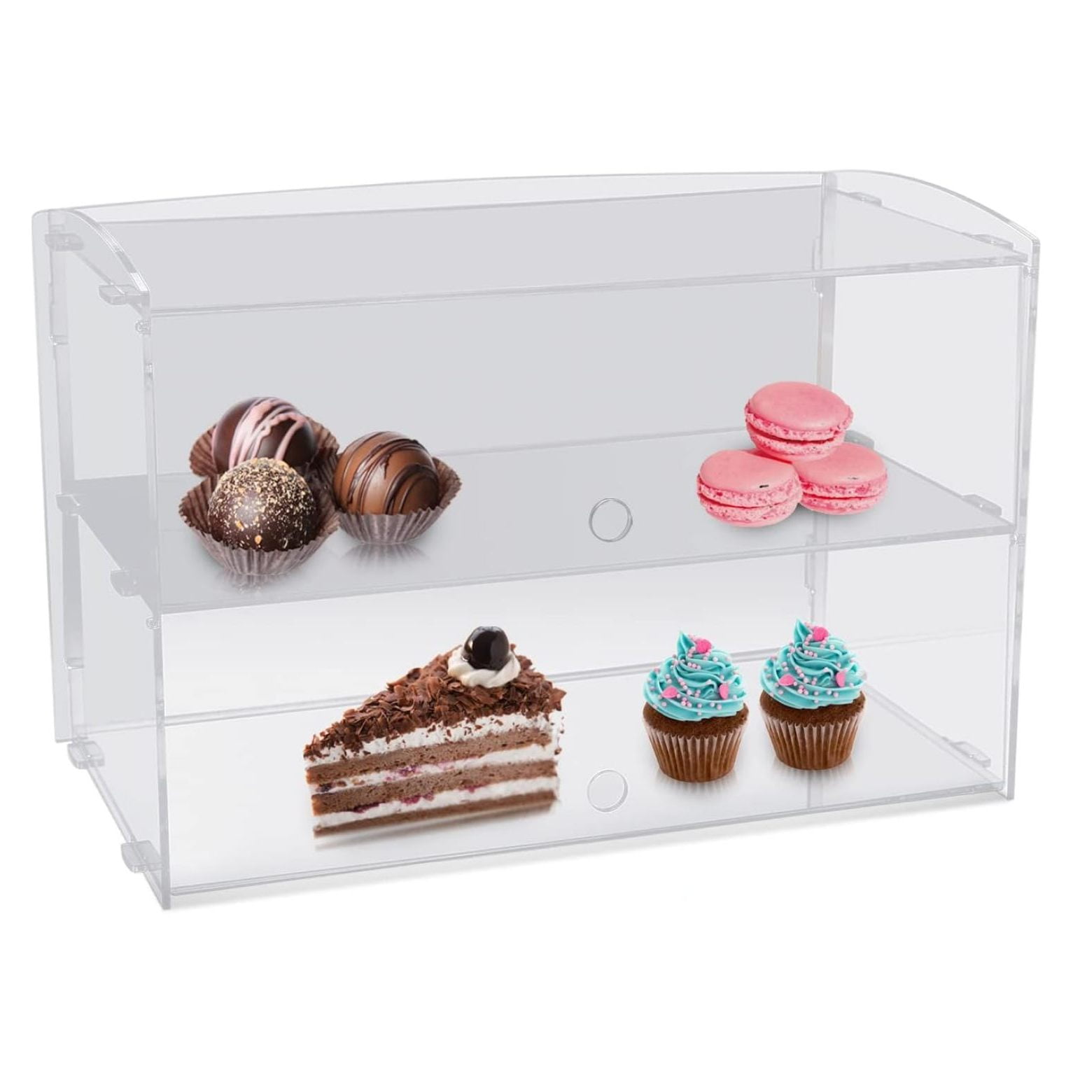18" Countertop Bakery Display Case 2 Tray Display Case Bakery Pastry ...