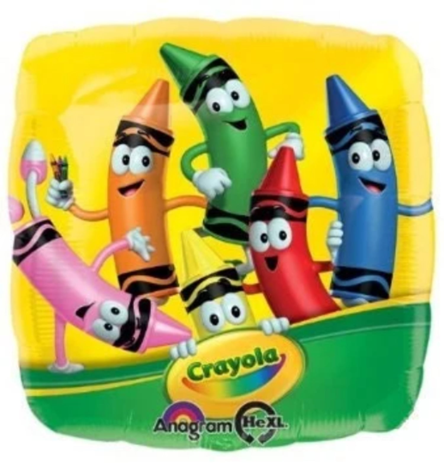18" CRAYOLA Balloon • Party Supplies Decorations Foil Mylar Balloon ...