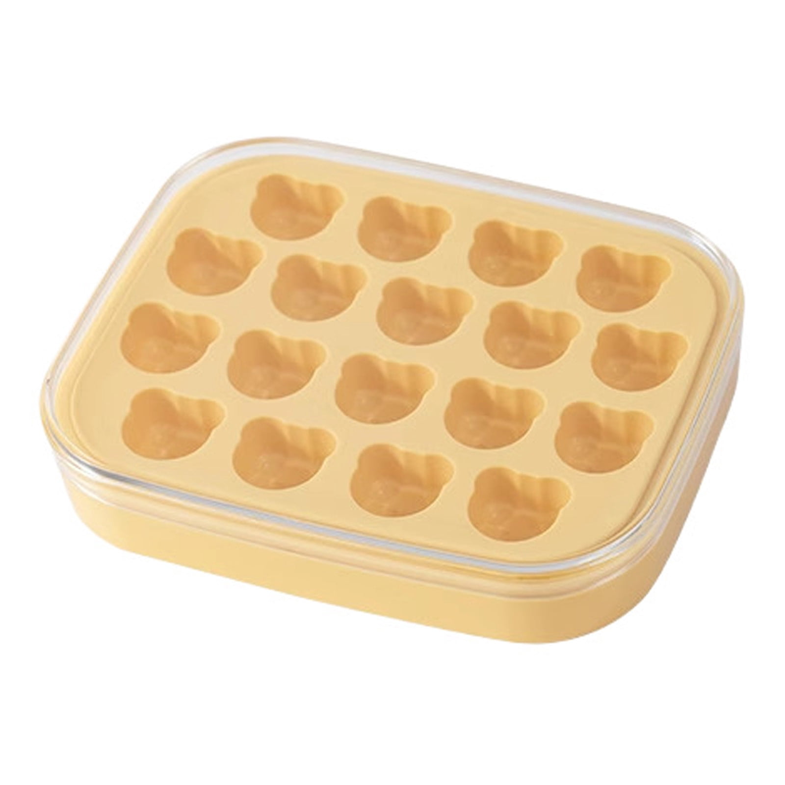 18-Cute Bear Shape Molds with Lid, Reusable Mold for Ice Cream Mold ...