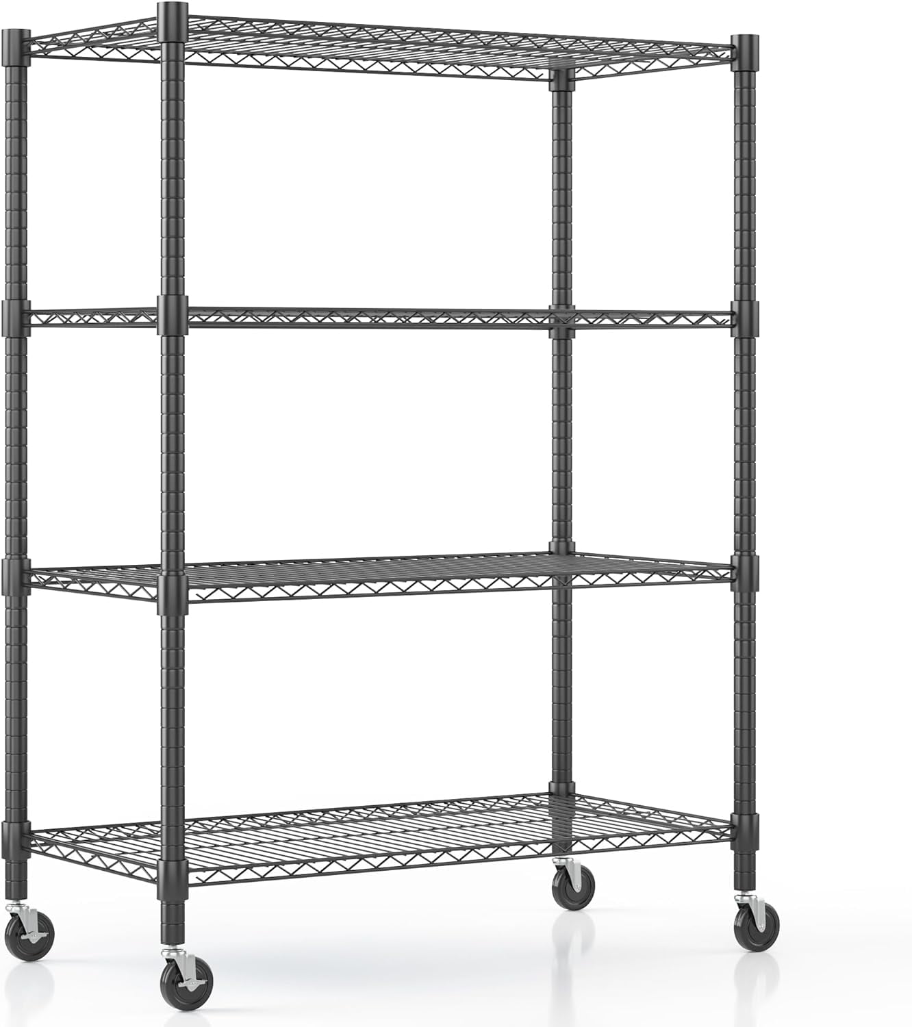 18" D×36" W×72" H Storage Shelves with Wheels Metal Wire Shelving Unit ...