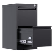 Ktaxon 2-Drawer Rolling Wood File Cabinet with Lock, Portable Vertical ...
