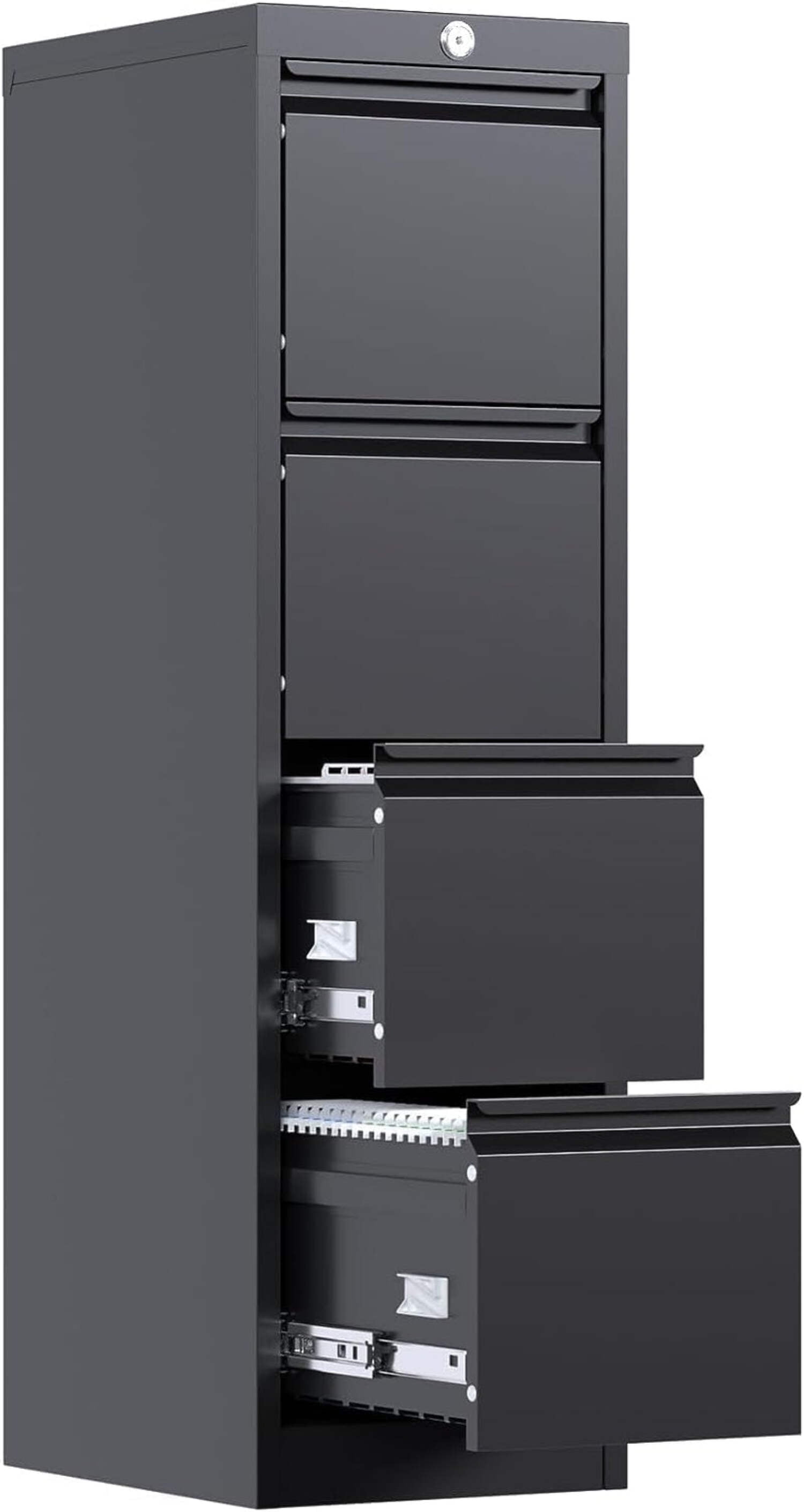 18 Deep 2 Drawer File Cabinet, Metal Vertical File Storage Cabinet with ...