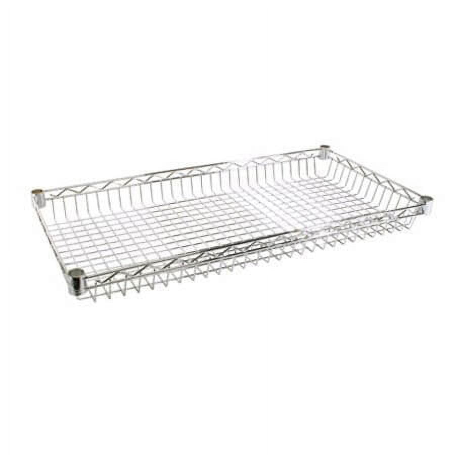 18" Deep x 24" Wide Small Chrome Wire Basket Shelf - Walmart.com